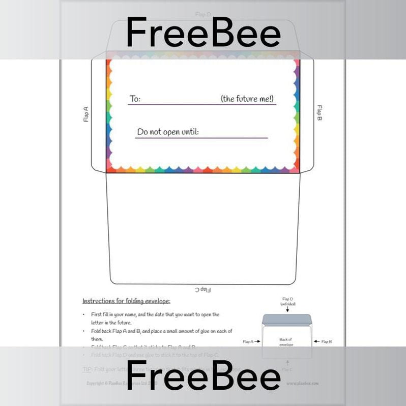 Free write a letter to your future self by PlanBee