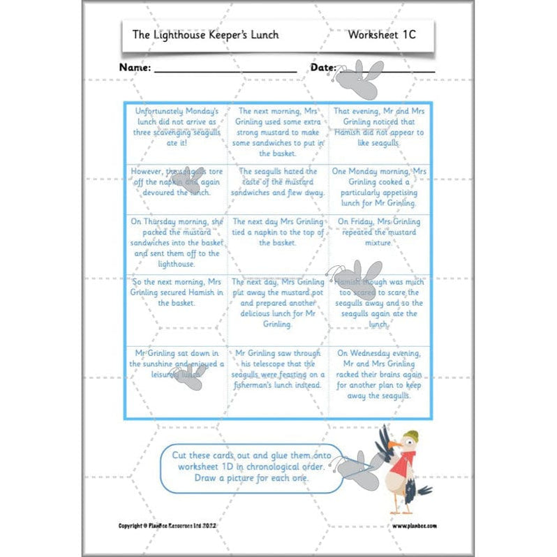 The Lighthouse Keeper's Lunch Year 2 Lesson Pack by PlanBee