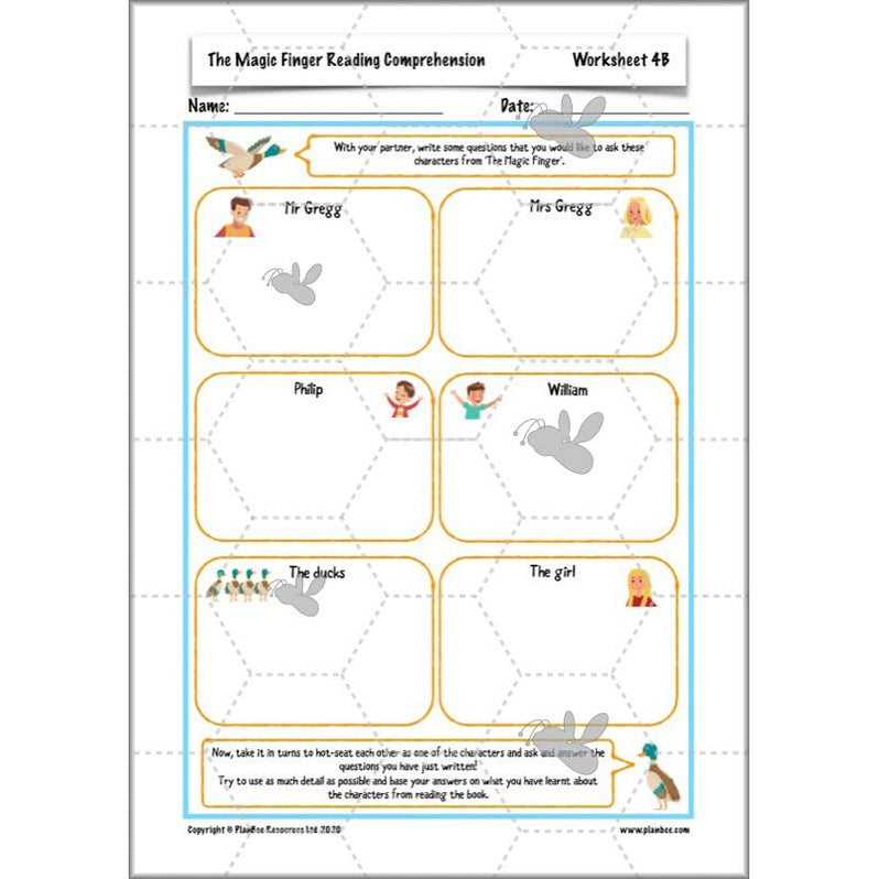 The Magic Finger Activities and Resources for Year 4 PlanBee