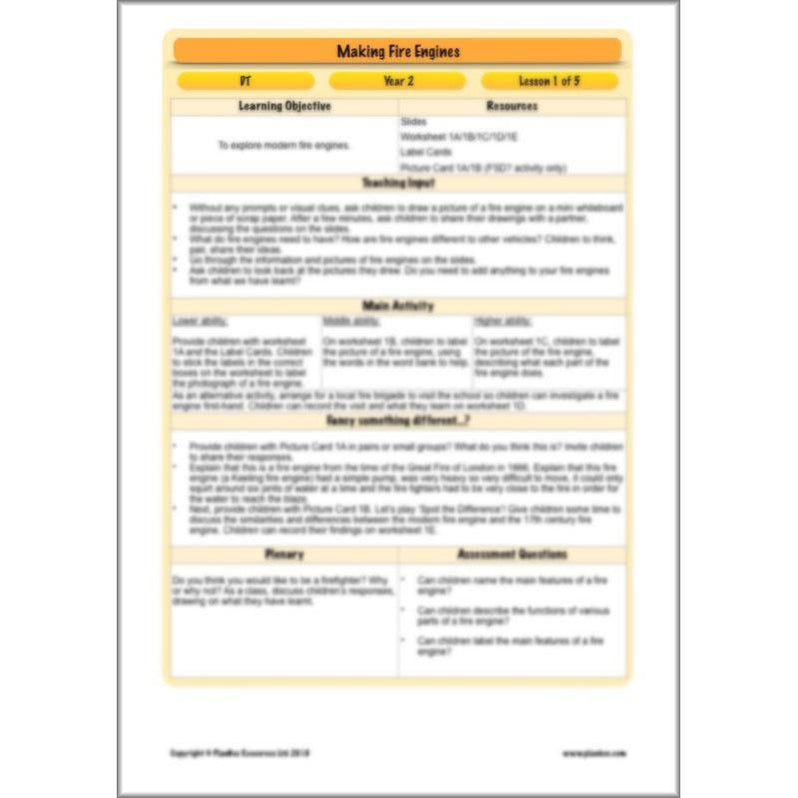 How to Make a Fire Engine | KS1 DT lessons by PlanBee