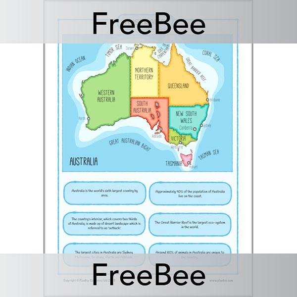 Map of Australia for Kids — PlanBee