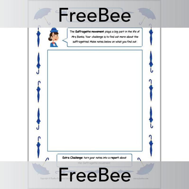 Mary Poppins Activity Sheets Free PDF by PlanBee