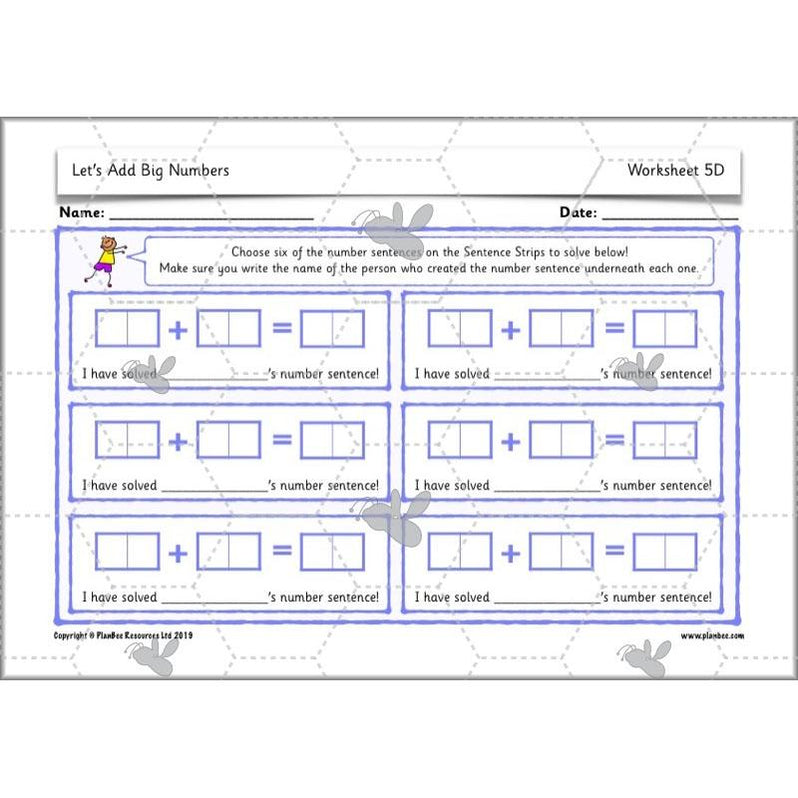 Let's Add Big Numbers: Year 2 Maths scheme of work KS1 — PlanBee