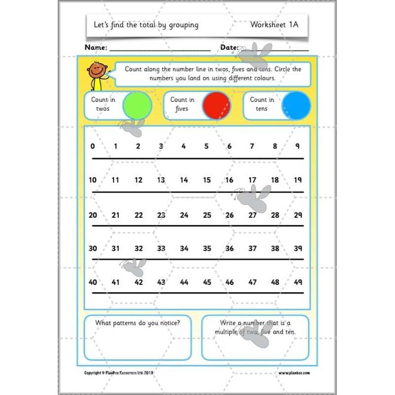 Year 1 Multiplication Find the Total by Grouping PlanBee