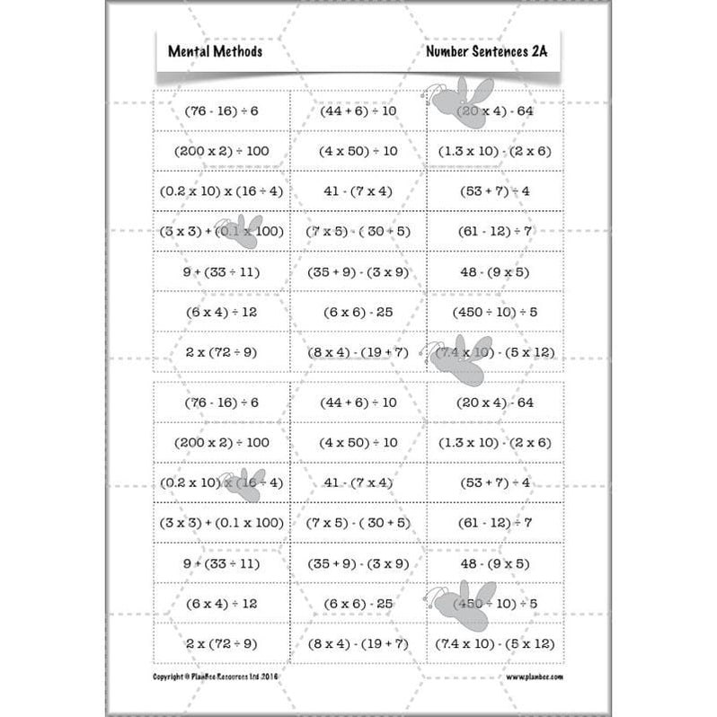 Mental Methods Maths Strategies KS2 Year 6 Maths by PlanBee