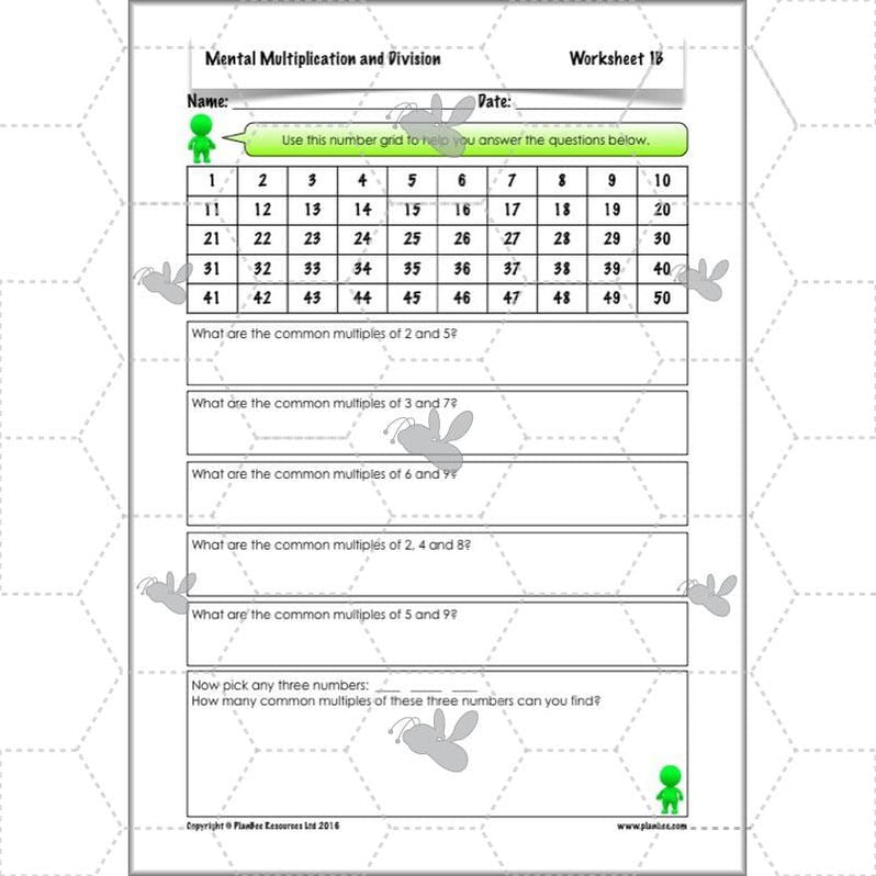 Mental Multiplication & Division Year 6 Maths by PlanBee