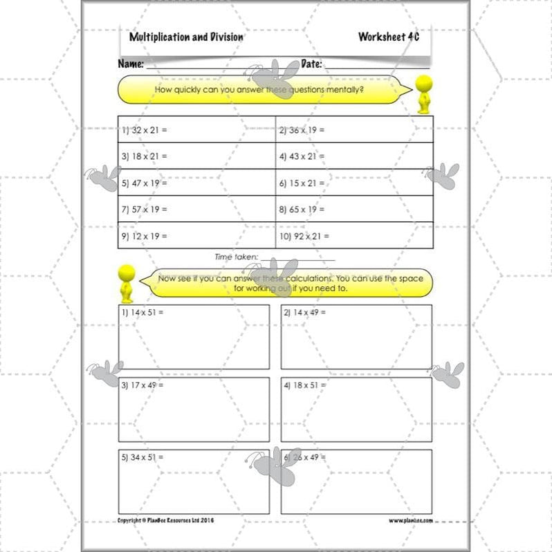 Mental Multiplication & Division Year 6 Maths by PlanBee