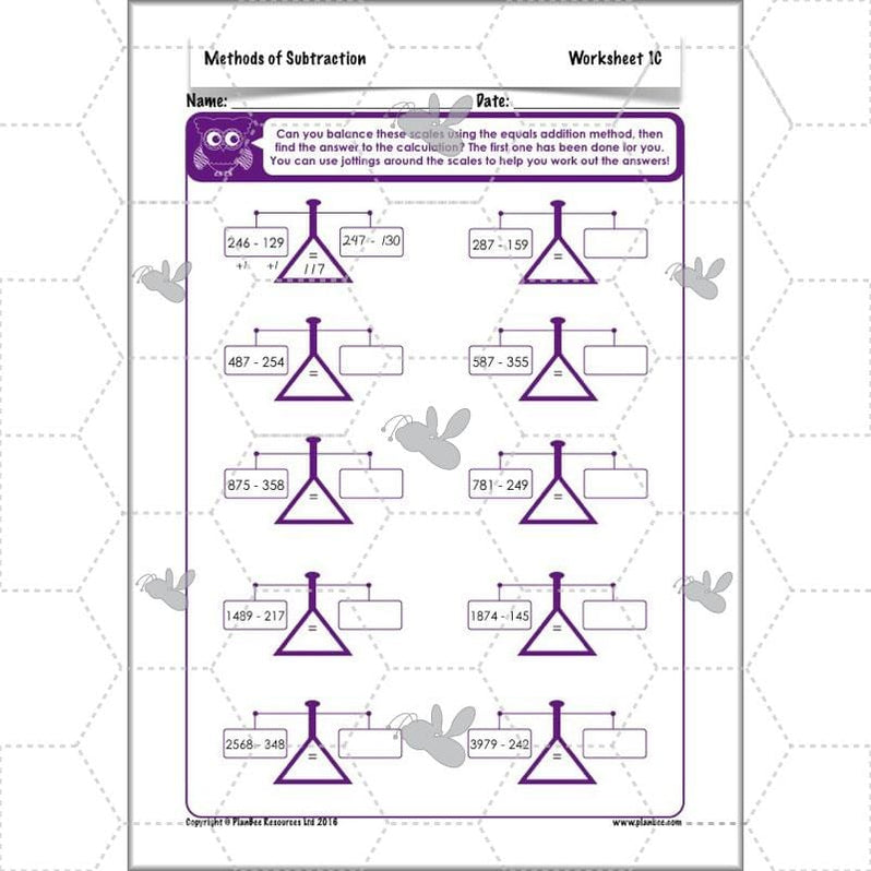 Methods of Subtraction Year 4 Maths Lessons by PlanBee