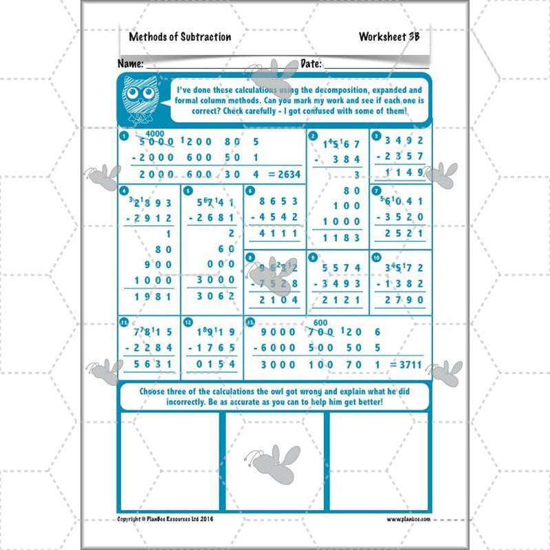 Methods of Subtraction Year 4 Maths Lessons by PlanBee