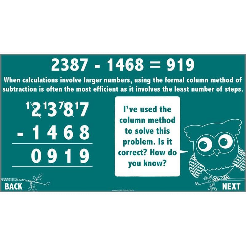 Methods of Subtraction Year 4 Maths Lessons by PlanBee