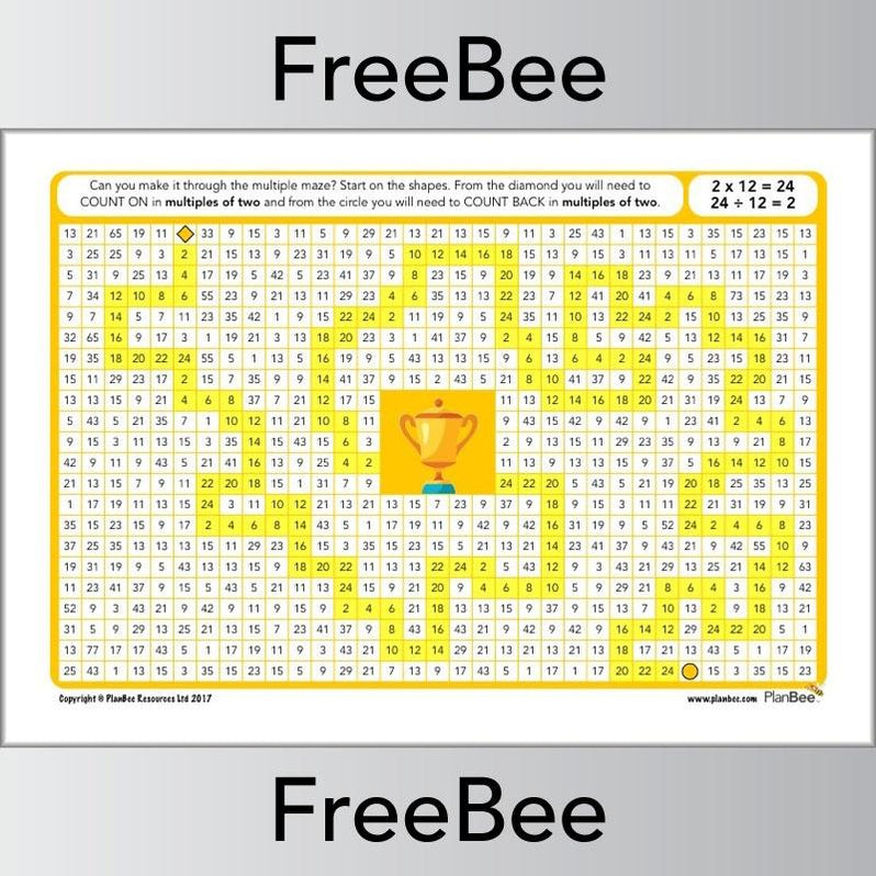 Multiple Mazes: Multiples of 2 worksheets by PlanBee