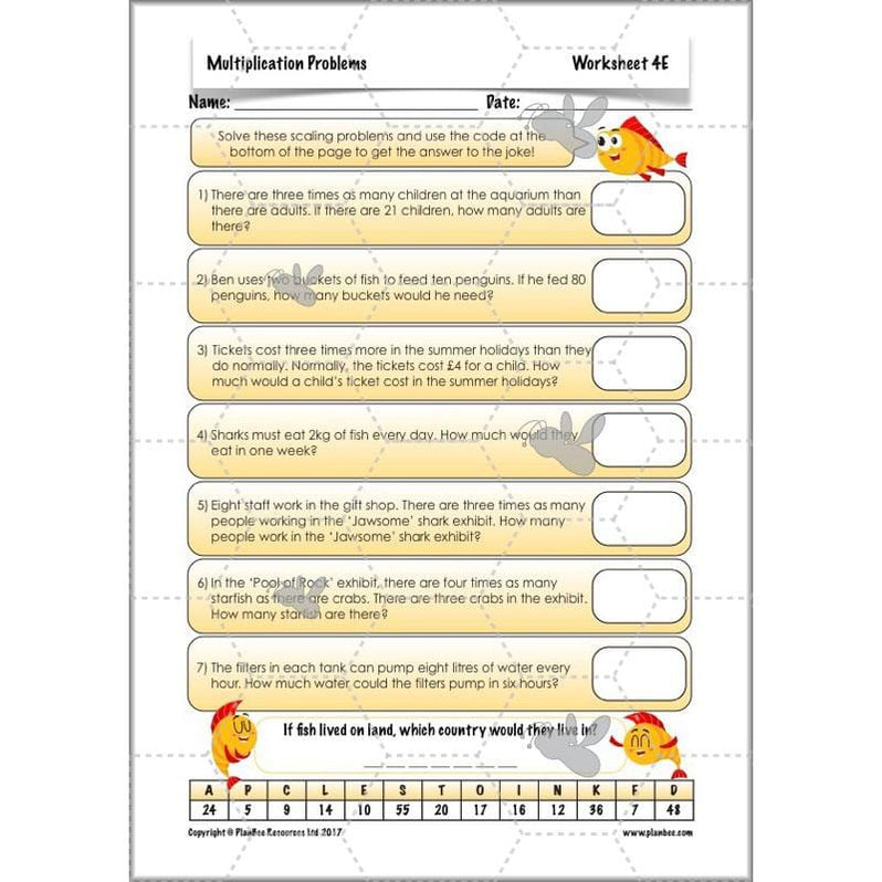 Multiplication Problem-Solving Year 3 Maths Pack by PlanBee