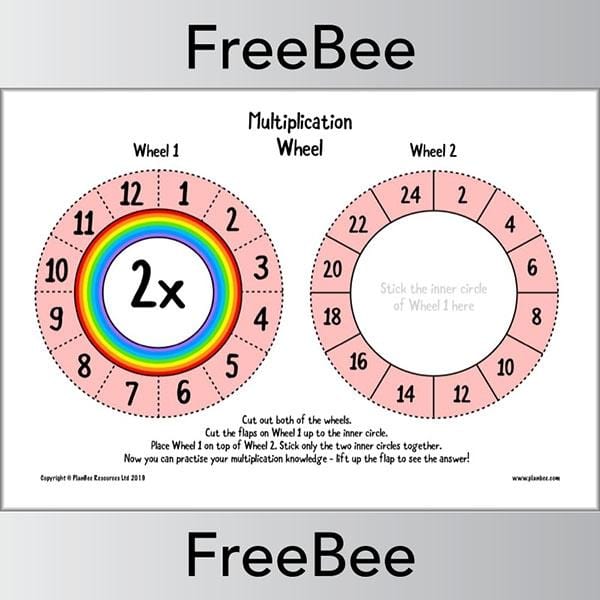 Free Printable Multiplication Wheels by PlanBee