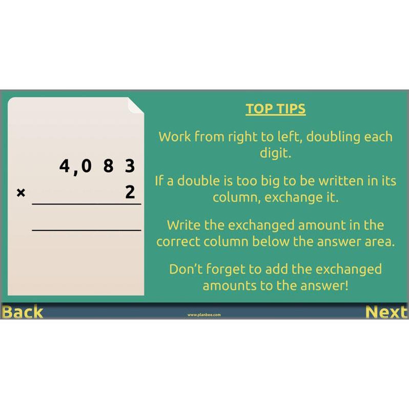 Multiplying Doubles & Digits Year 4 Maths Plans by PlanBee