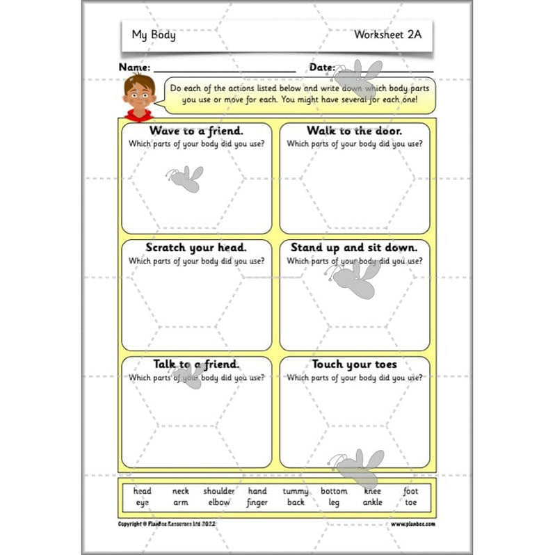 Parts of the Body KS1 Science lessons by PlanBee