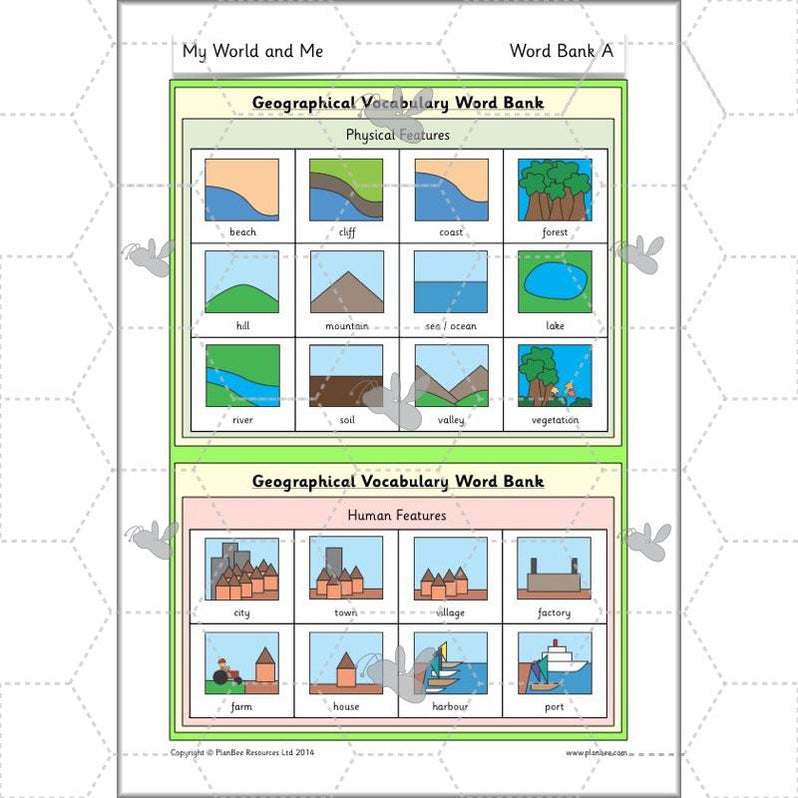My World and Me Geography Lessons for KS1 by PlanBee