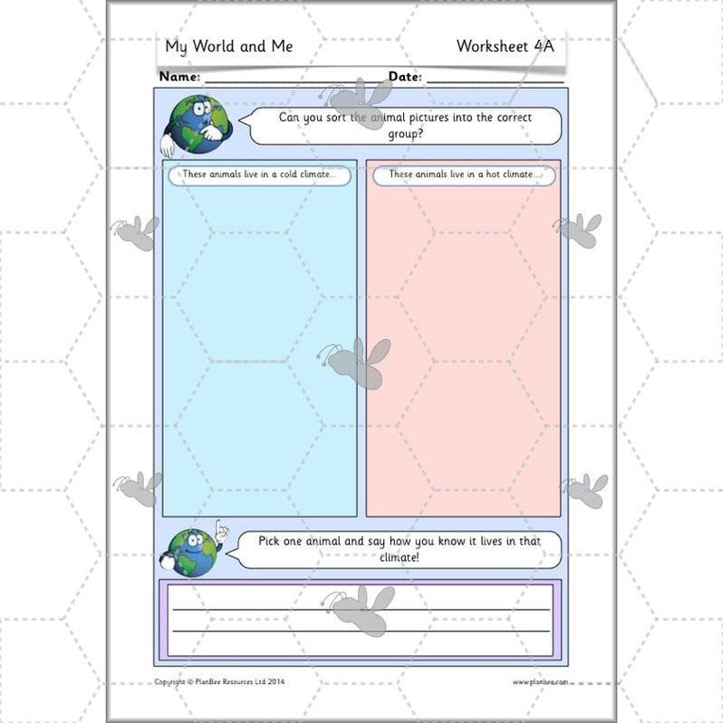 My World and Me Geography Lessons for KS1 by PlanBee