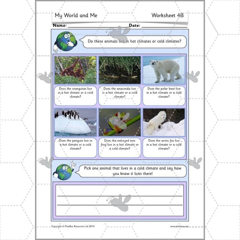 My World and Me Geography Lessons for KS1 by PlanBee