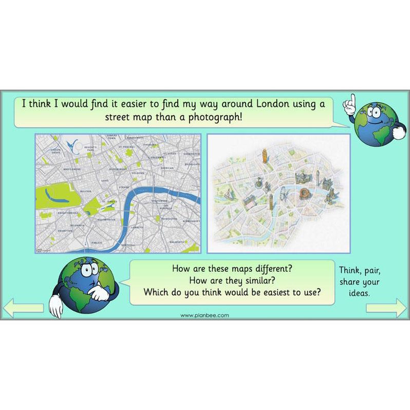 My World and Me Geography Lessons for KS1 by PlanBee