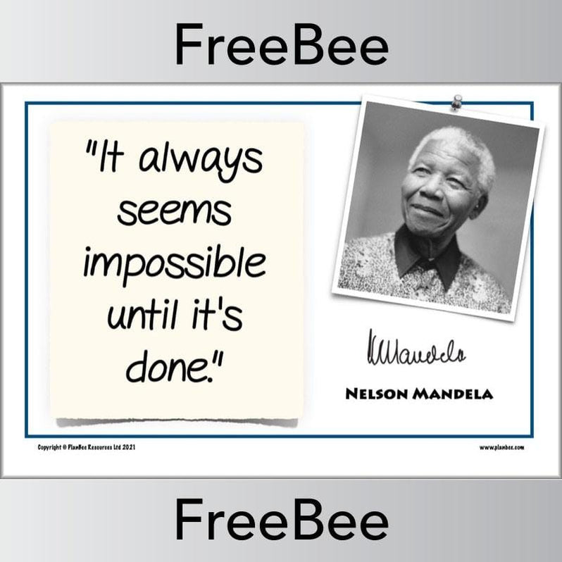 FREE Nelson Mandela Poster Quotes Printables by PlanBee