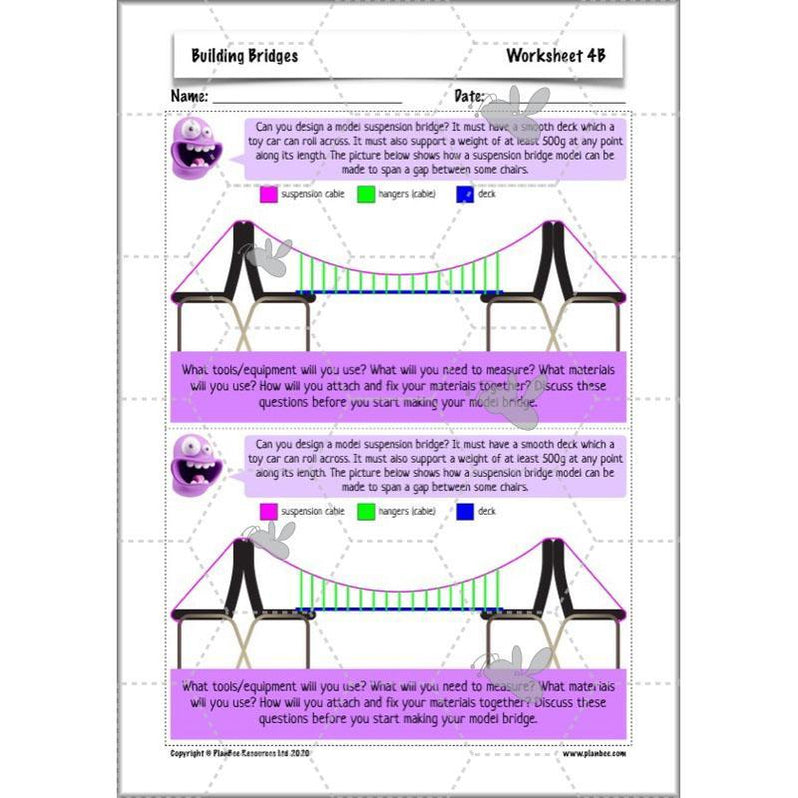 Building Bridges KS2 structures DT lessons by PlanBee