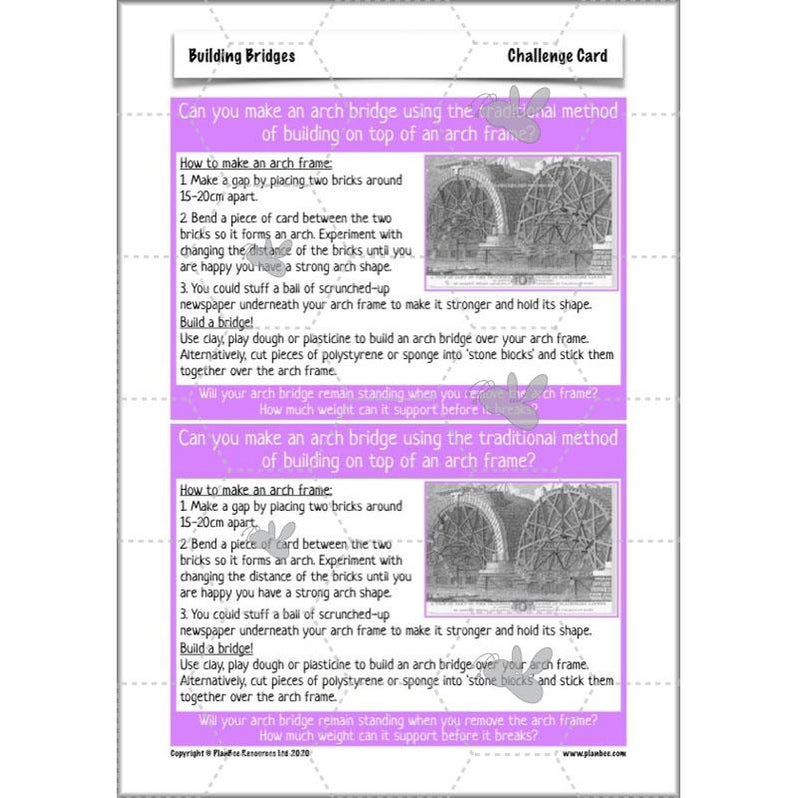 Building Bridges KS2 structures DT lessons by PlanBee
