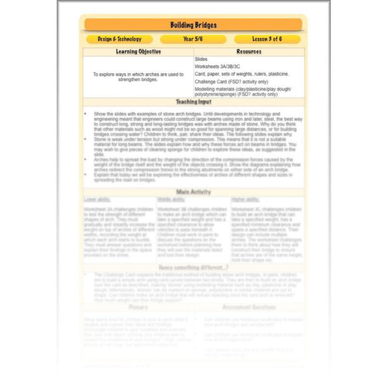 Building Bridges KS2 structures DT lessons by PlanBee