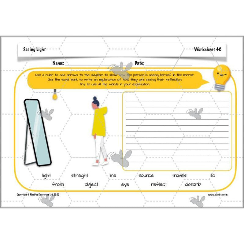 Seeing Light KS2 Planning Pack | Year 6 Science Lessons — PlanBee
