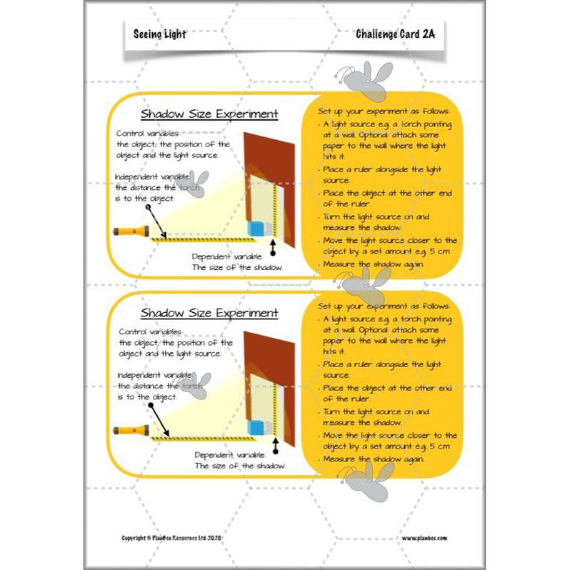 Seeing Light KS2 Planning Pack | Year 6 Science Lessons — PlanBee