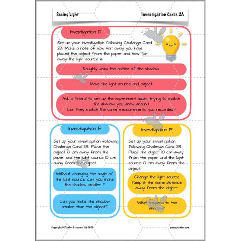 Seeing Light KS2 Planning Pack | Year 6 Science Lessons — PlanBee