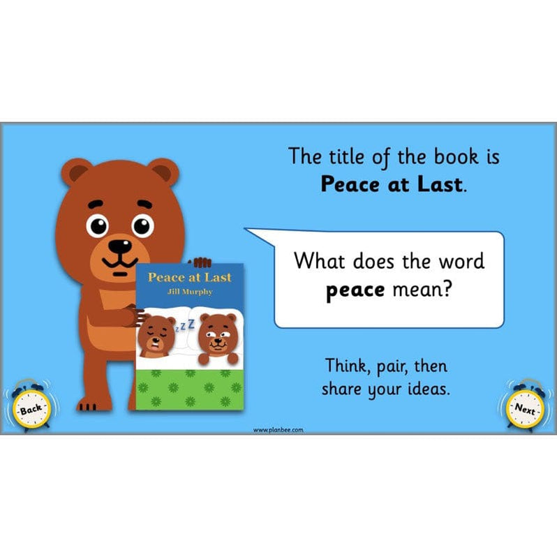 Peace at Last Activities KS1 Year 1 English lessons | PlanBee