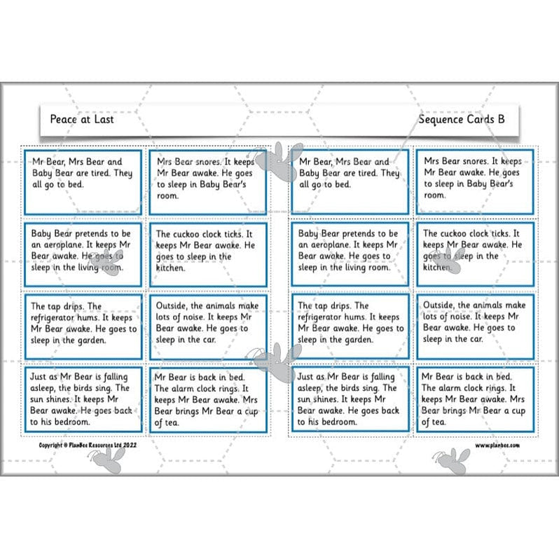 Peace at Last Activities KS1 Year 1 English lessons | PlanBee