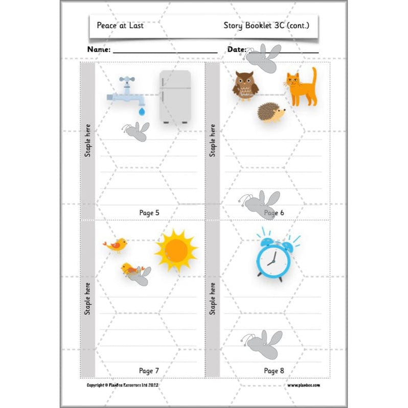 Peace at Last Activities KS1 Year 1 English lessons | PlanBee