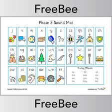 Phase 3 Sound Mat Phonic Resource by PlanBee