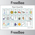 Phase 5 Sound Mat Phonic Resource by PlanBee