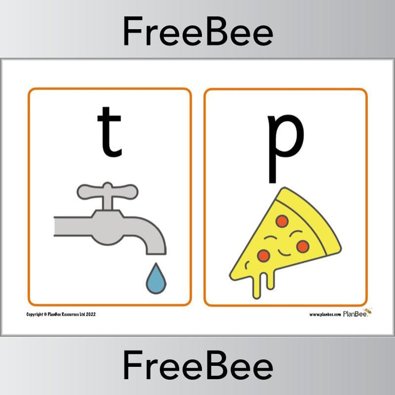 Free Printable Phonics Flashcards by PlanBee