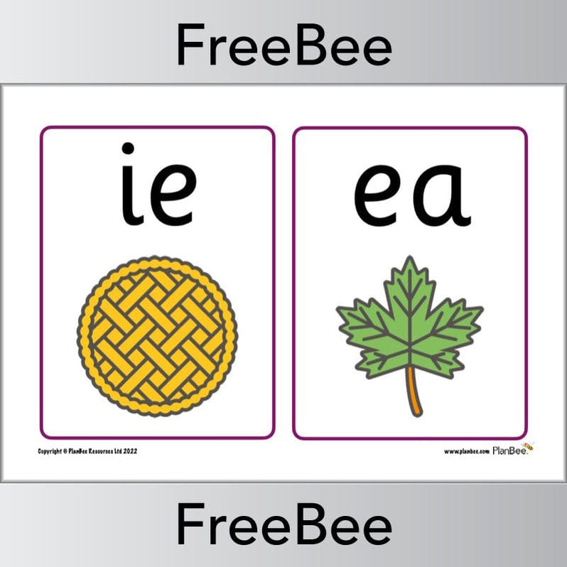 Free Printable Phonics Flashcards by PlanBee