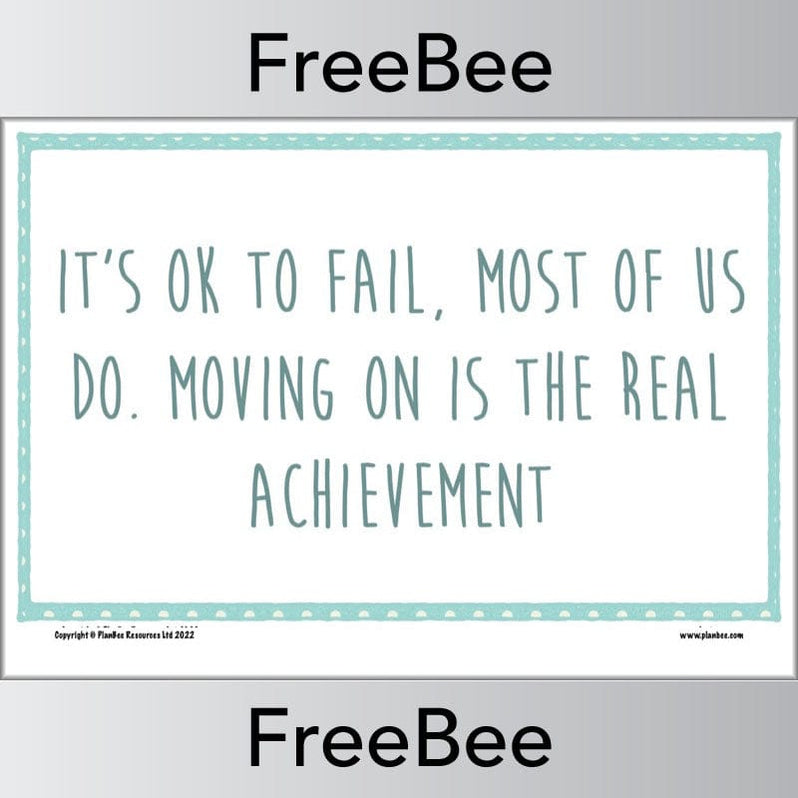 FREE Positive Posters for Girls by PlanBee