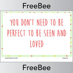FREE Positive Posters for Girls by PlanBee