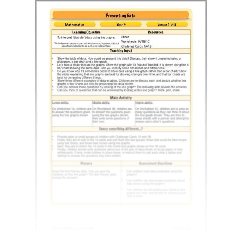 Presenting Data Year 4 Statistics Lessons by PlanBee