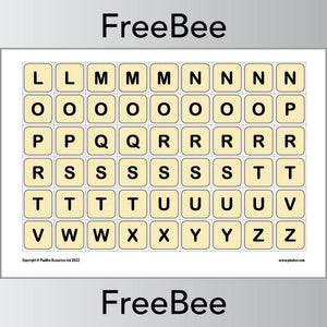 FREE Printable Letter Tiles | PlanBee