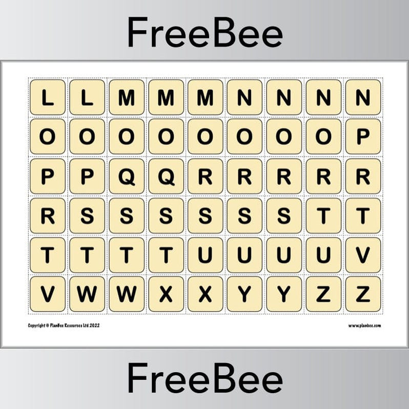 FREE Printable Letter Tiles | PlanBee
