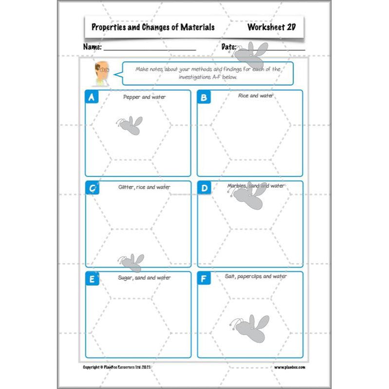 Properties and Changes of Materials Year 5 Resources — PlanBee