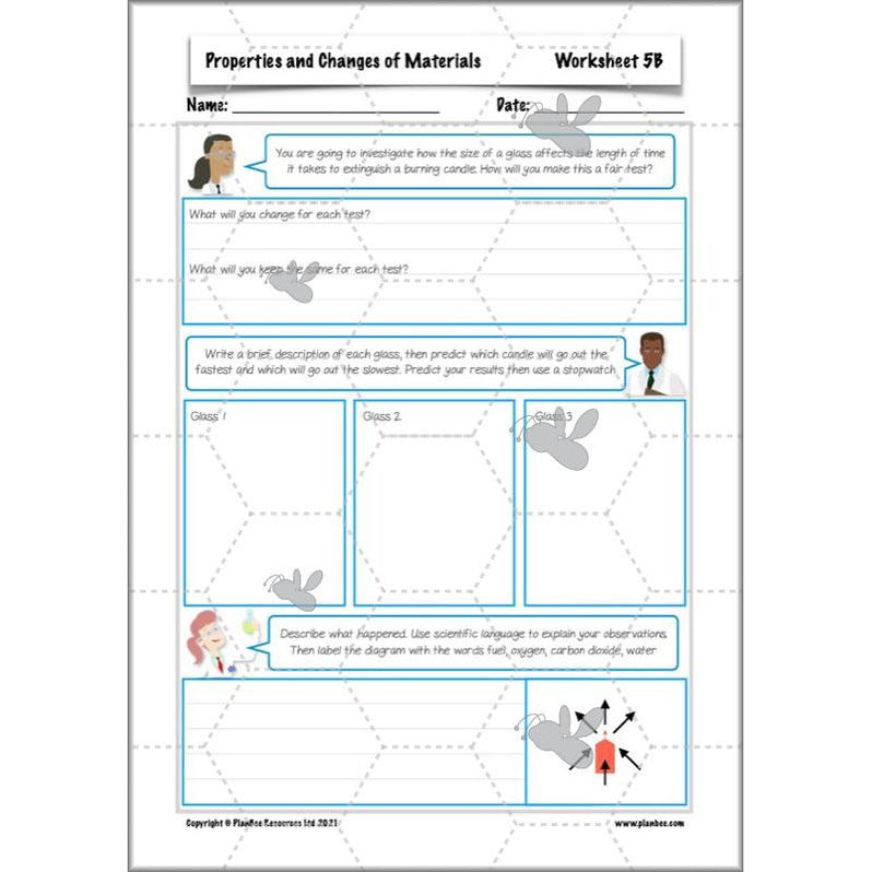 Properties and Changes of Materials Year 5 Resources — PlanBee