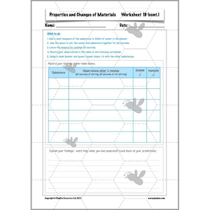 Properties and Changes of Materials Year 5 Resources — PlanBee