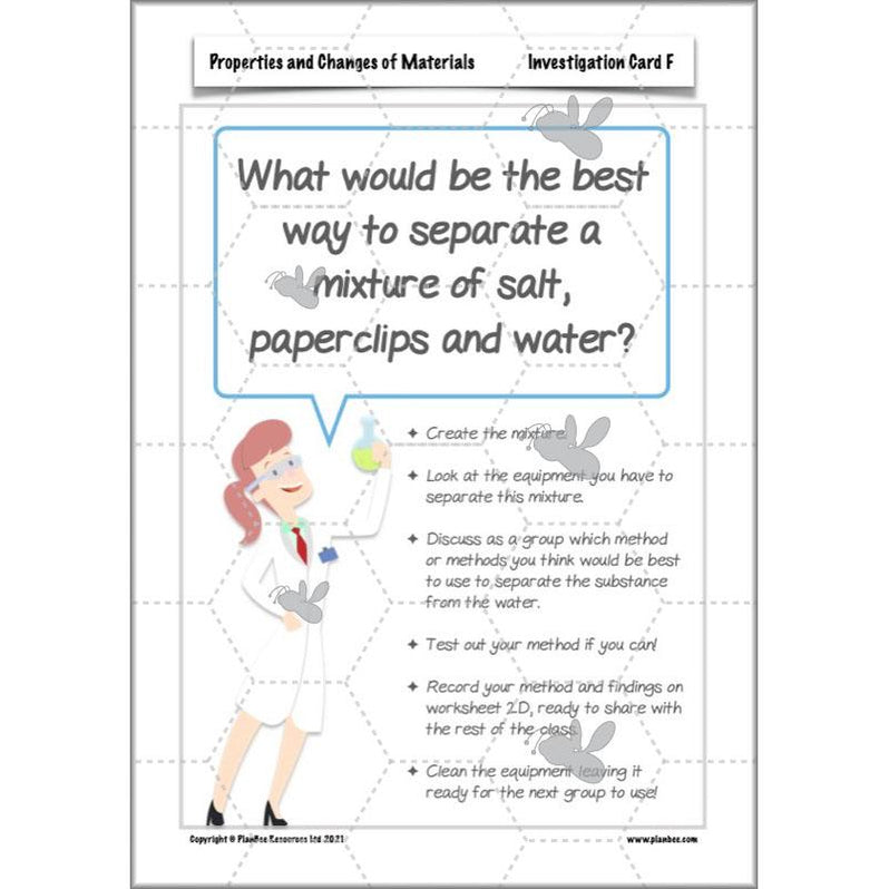 Properties and Changes of Materials Year 5 Resources — PlanBee