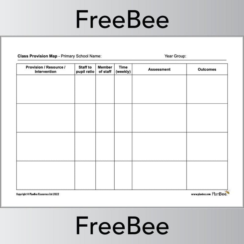 Free SEN Provision Map Template by PlanBee