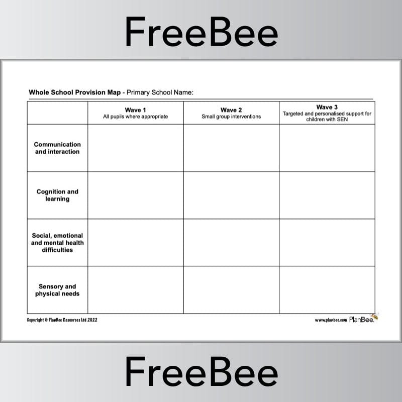 Free SEN Provision Map Template by PlanBee