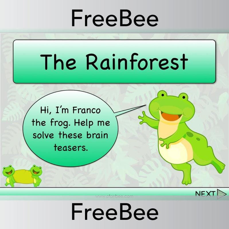 Free Rainforest Brain Teasers Challenges by PlanBee
