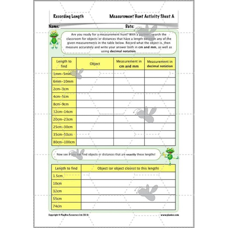 Recording Length - Measurement Maths Lessons for Year 4 — PlanBee